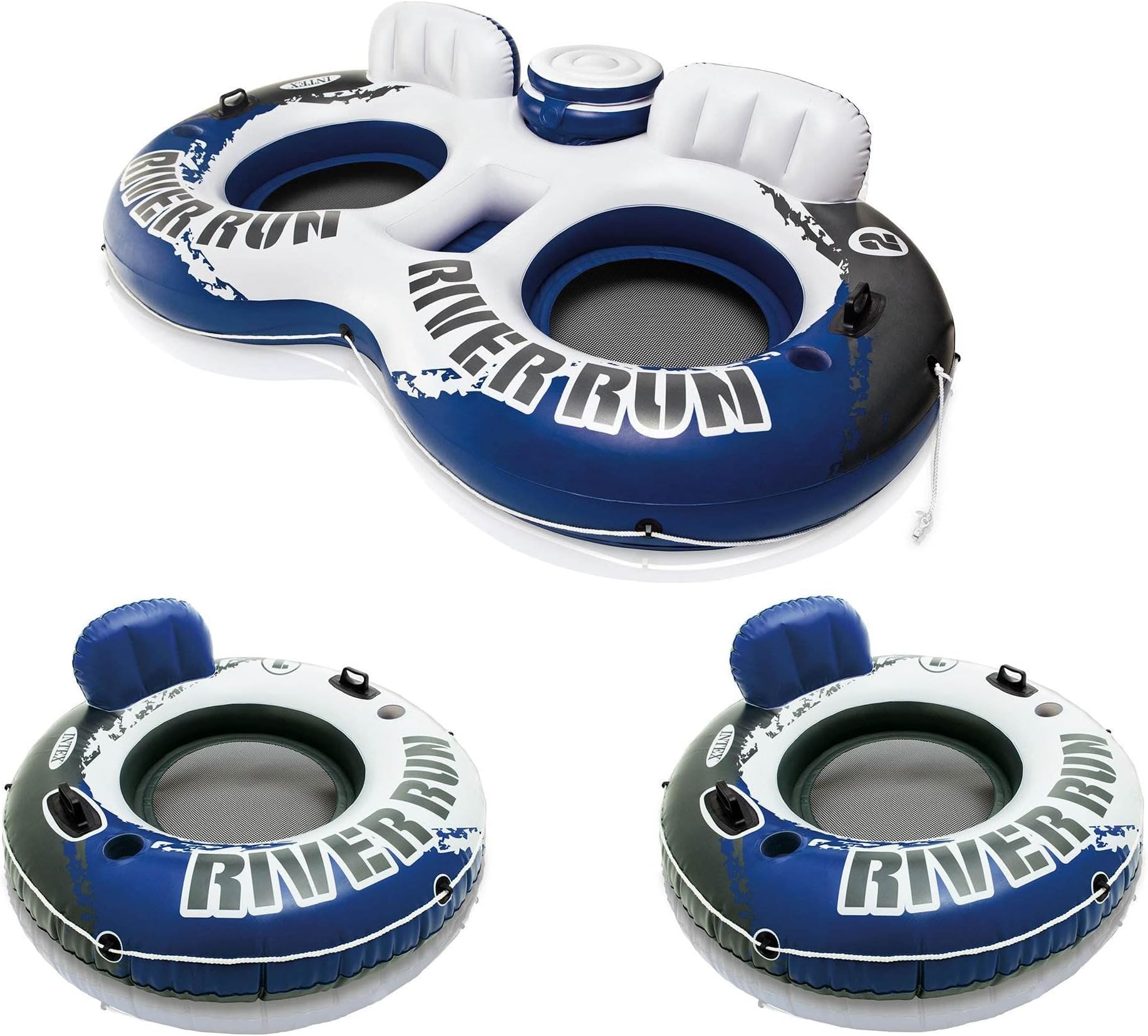 Amazon.com: Intex River Run II Inflatable Double Rider Inntertube with ...