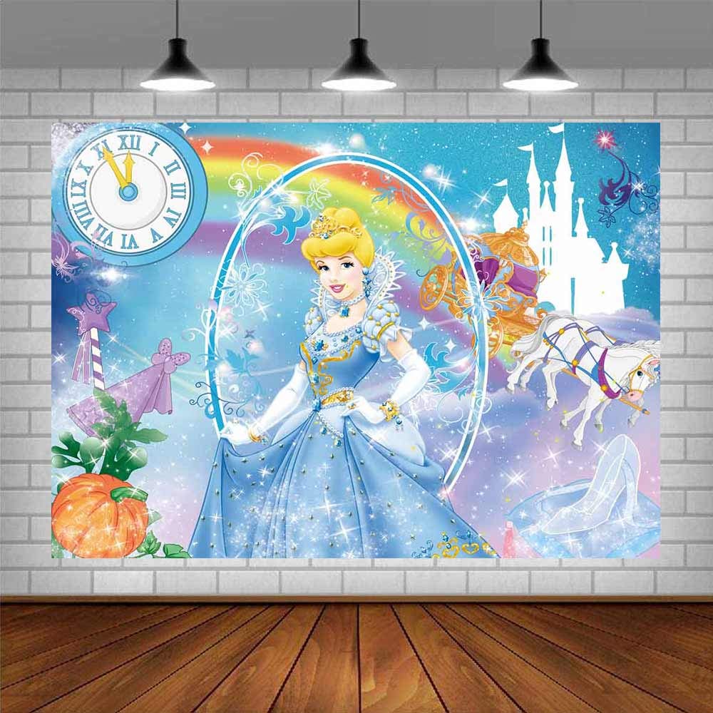 Princess Cinderella Backdrop Princess Background Baby Shower Backdrop ...