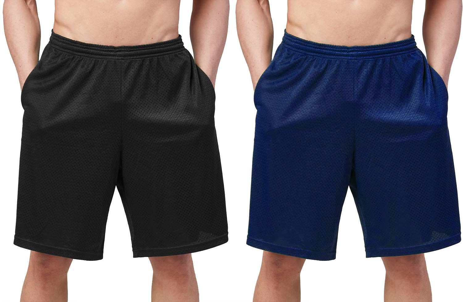 Snapklik.com : DEVOPS Mens 2-Pack Mesh Athletic Workout Basketball Running Mesh Shorts