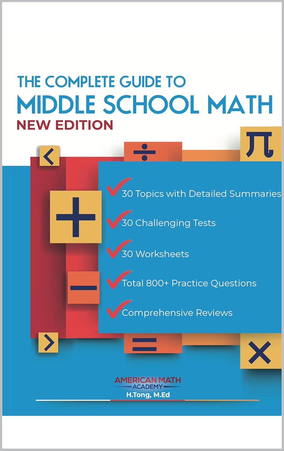 THE COMPLETE GUIDE TO MIDDLE SCHOOL MATH BOOK GRADES 6-8: PRE-ALGEBRA ...