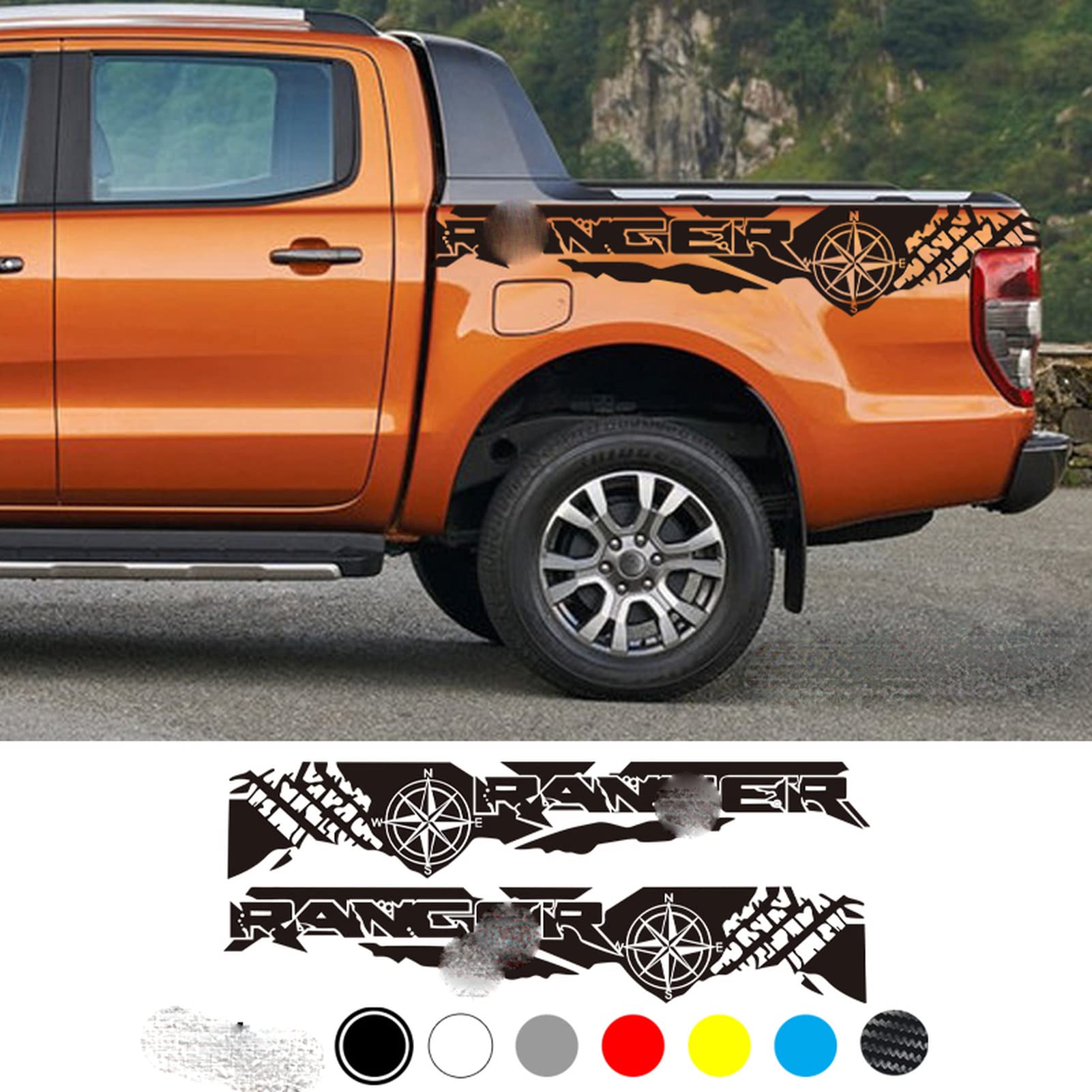 Car Accessories Vinyl Side Stickers Tire Stamping Compass Adventure Off ...