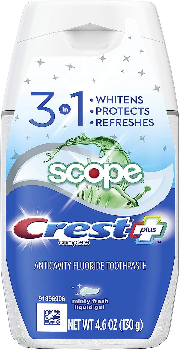 Amazon.com : Crest Complete Plus Scope 3-in-1 Teeth Whitening Liquid ...