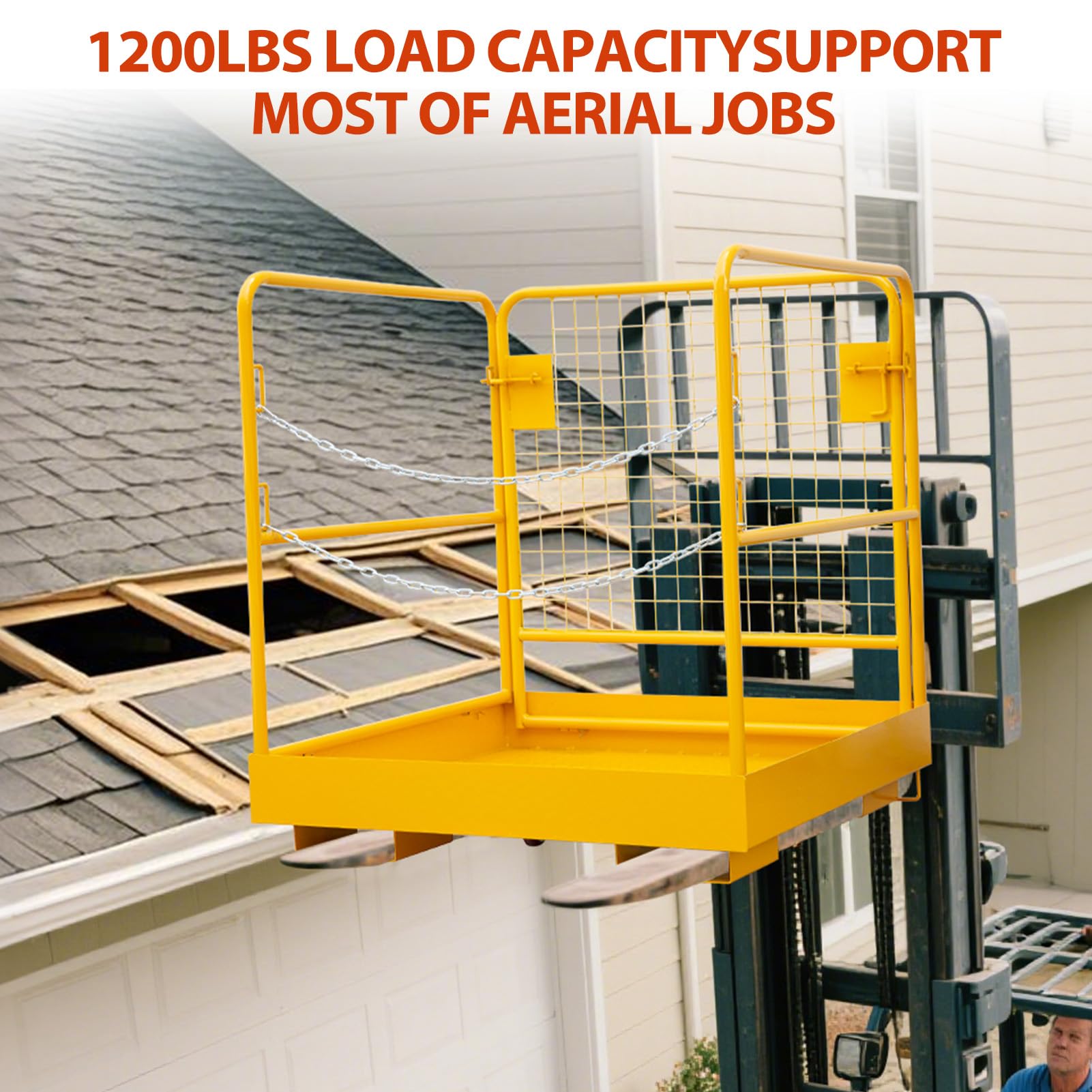 Snapklik.com : GarveeTech Forklift Safety Cage, Aerial Rails 36 In X 36 ...
