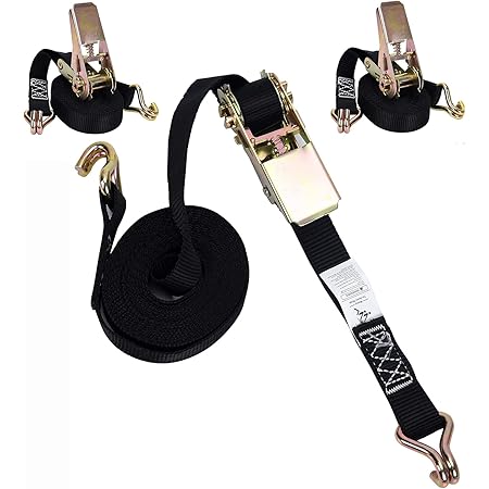 ZENO Ratchet Tie Down Straps - 6 PCS | 2.5M Long & 125kg Load | Heavy ...