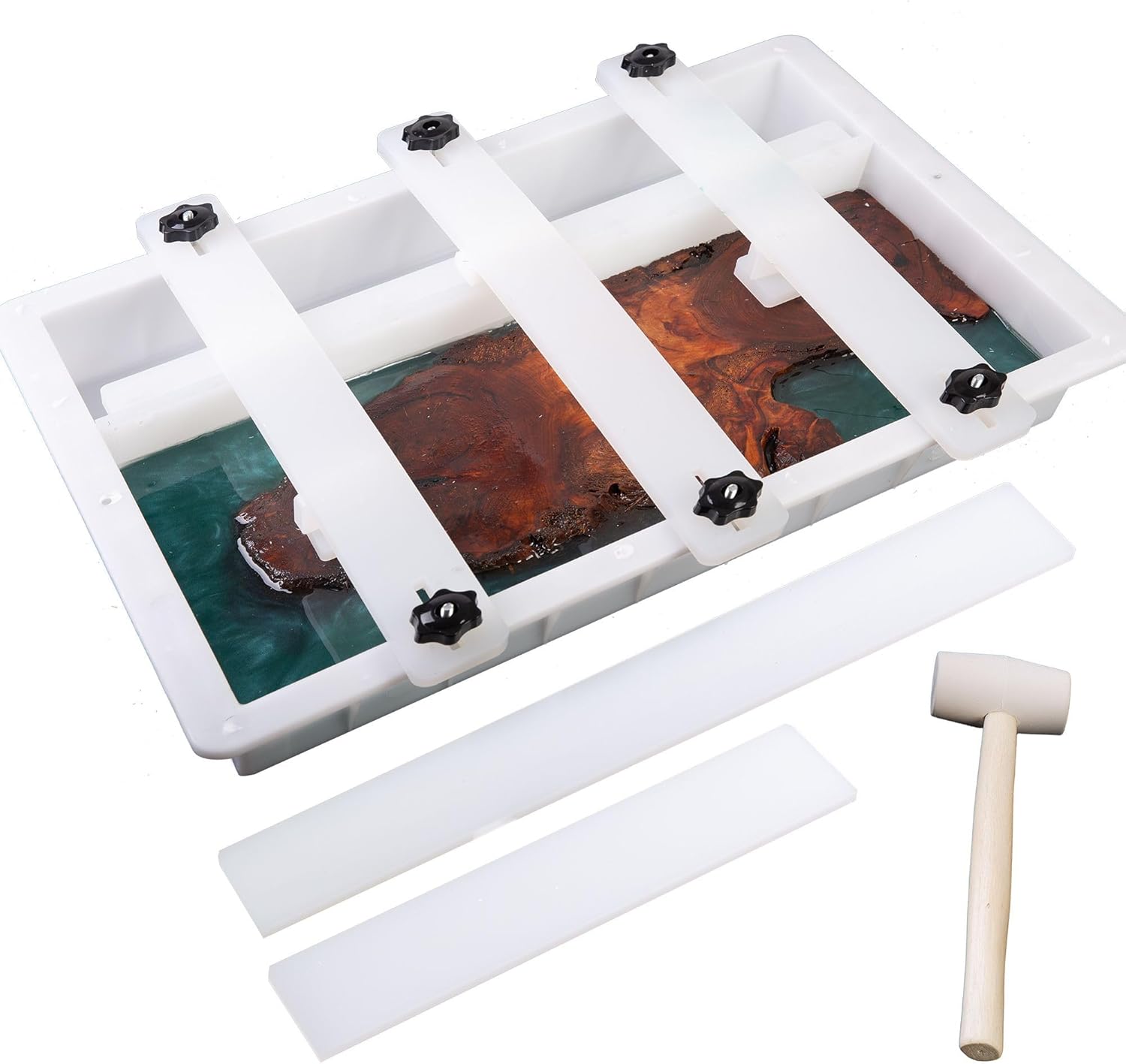 Amazon.com: Kalinta Epoxy Mold with Divider Adjustable- 31.5x19.5x3in ...