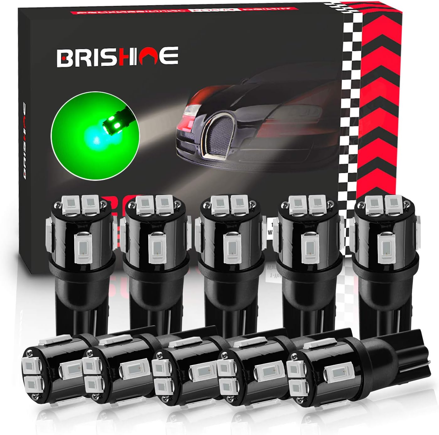 Amazon.com: Marsauto 194 LED Light Bulb Green, 168 T10 2825 LED ...