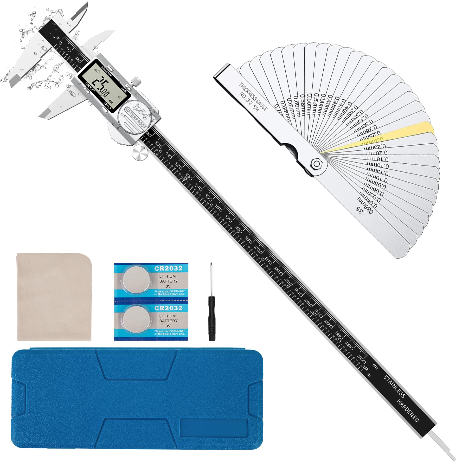 Housolution Digital Caliper, (ABS) Absolute Scale Caliper 12", IP54 ...