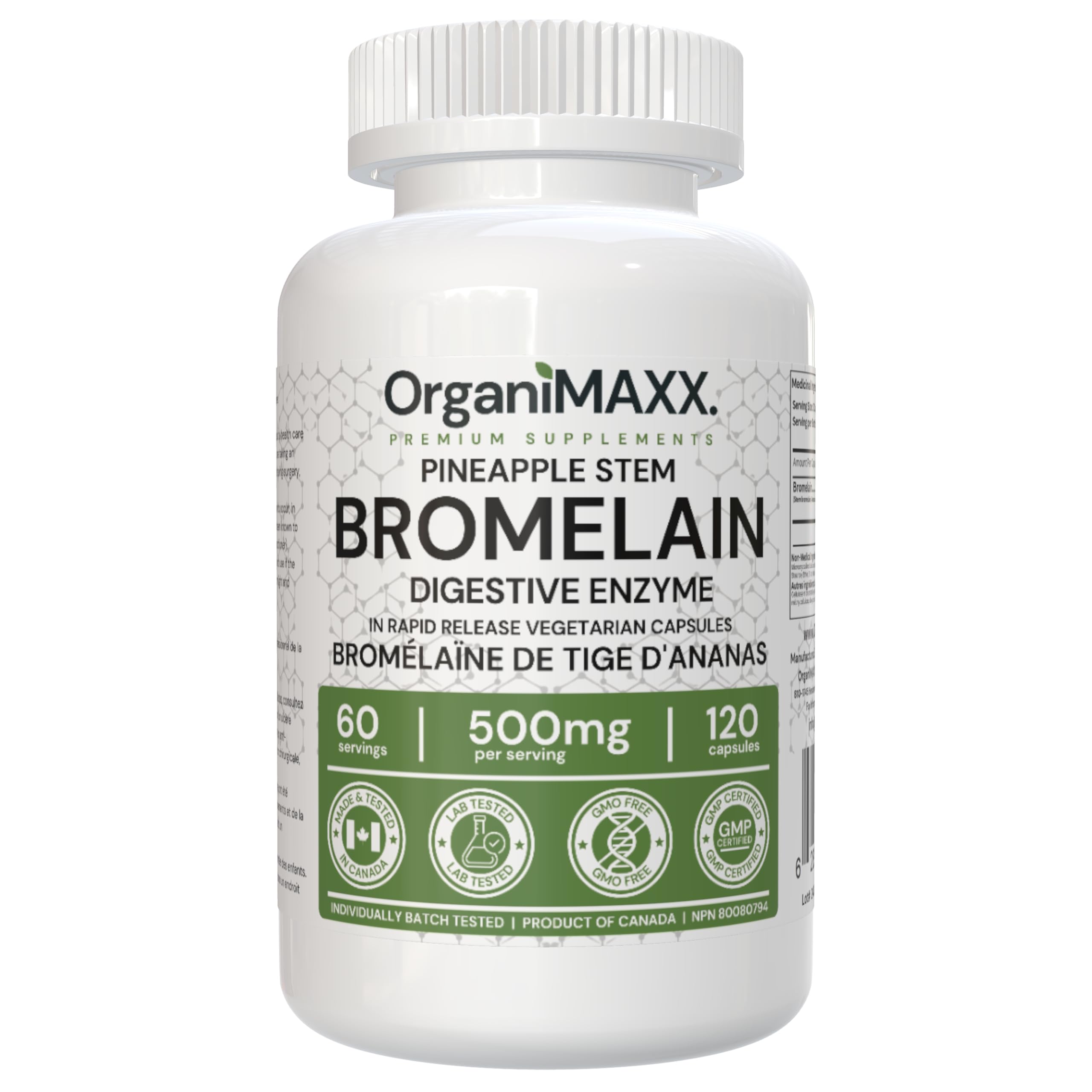 Bromelain Digestive Enzyme for Gut Health, 500mg Bromelain Capsules ...
