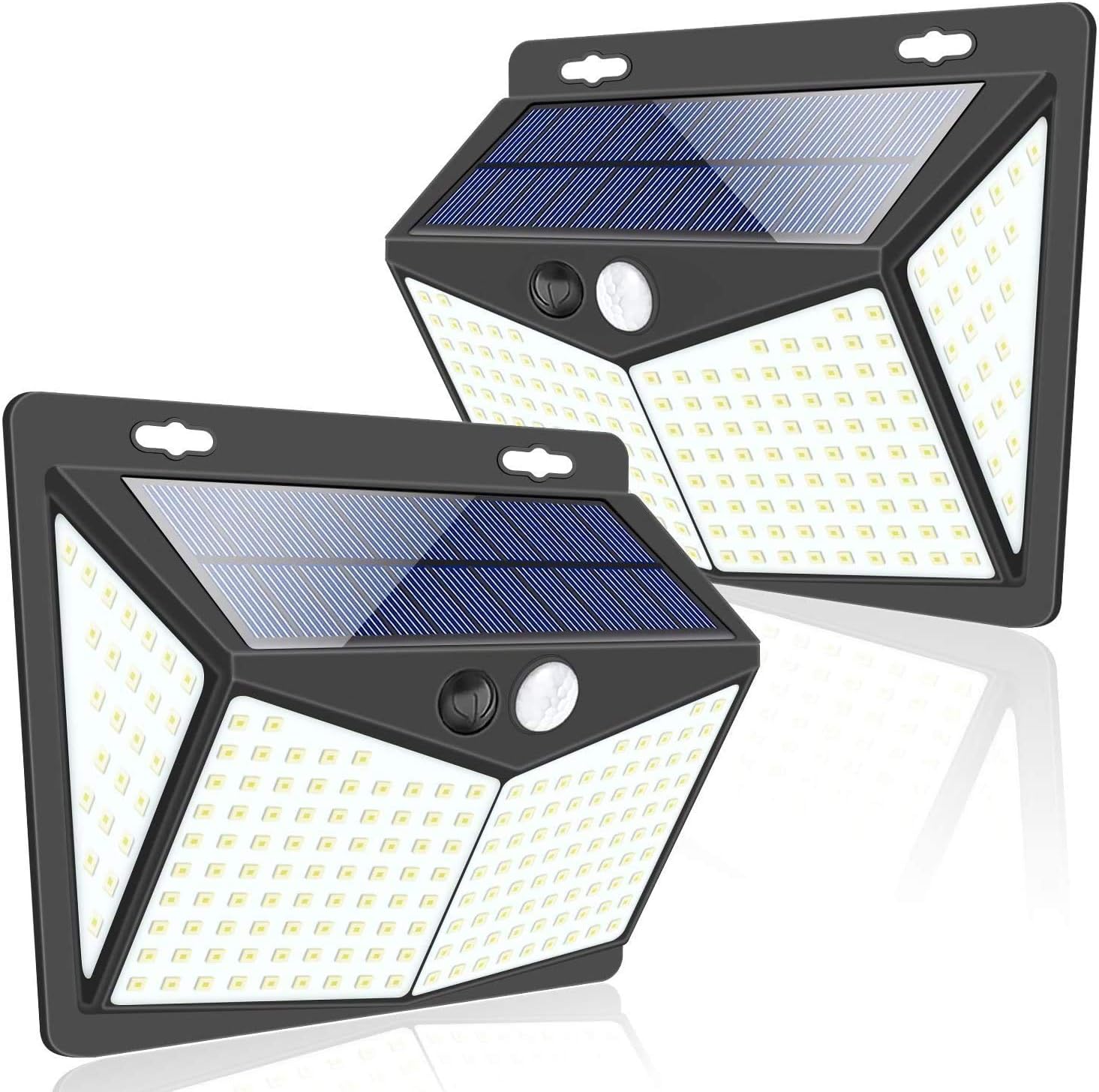 LONEASY Luces Solares, 2 Paquetes Luz Solar Exterior 208 LED / 3 Modos ...