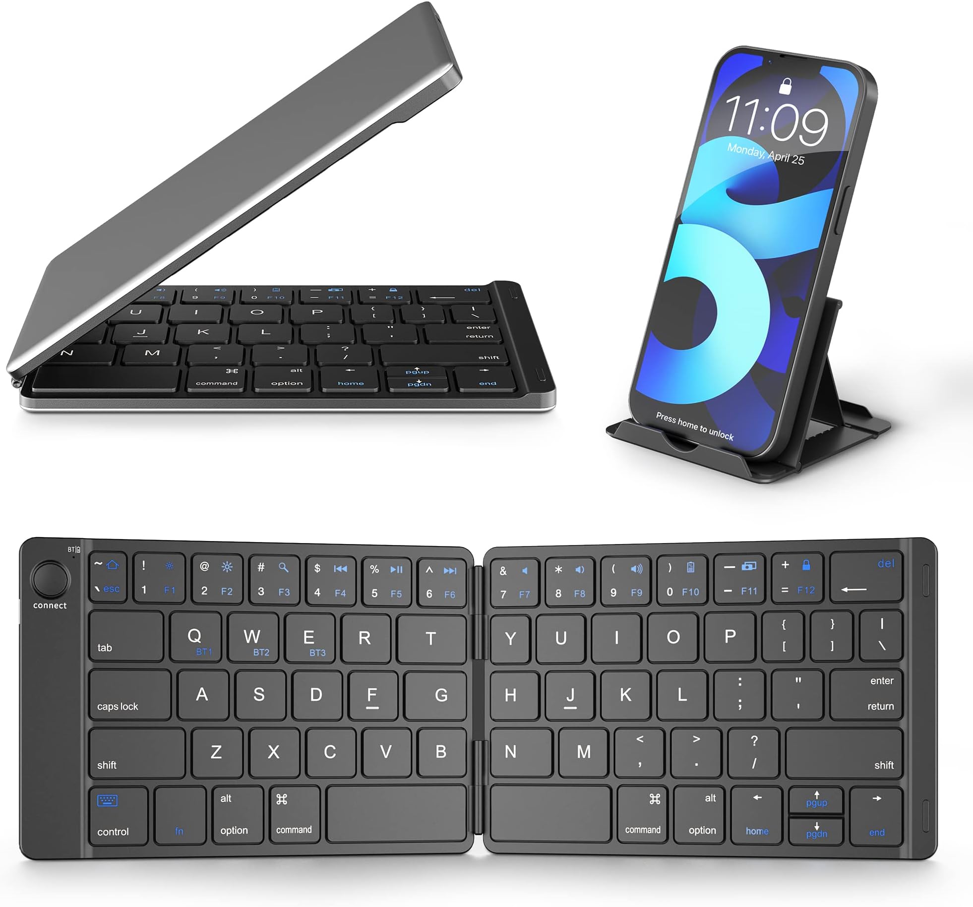 Amazon.com: Samsers Foldable Bluetooth Keyboard - Portable Wireless ...