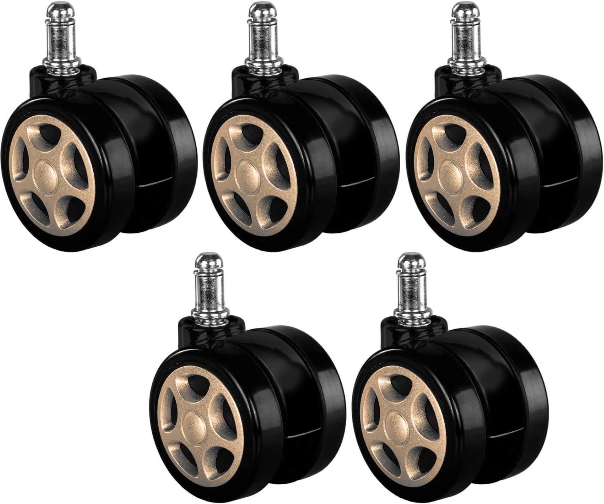 KindleArt Office Chair Wheel Heavy Duty Castor Pin Type Revolving Set ...