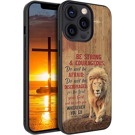Amazon.com: Motivational Be Strong & Courageous Lion of Judah Bible ...
