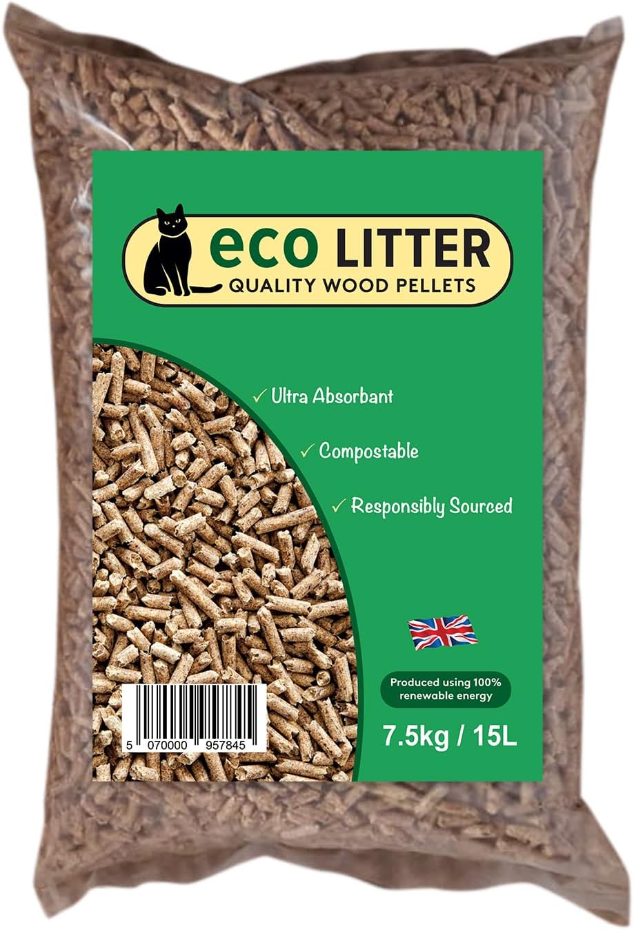 by Amazon Cat Litter Wood Pellets Highly Absorbent and Made of 100% ...