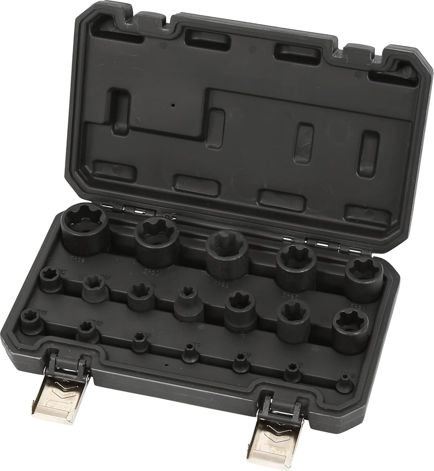 Neilsen 19pc External E Torx Plus Socket Set 6 Point Ep Socket Ep4 Ep5 Ep6 Ep7 Ep8 Ep10