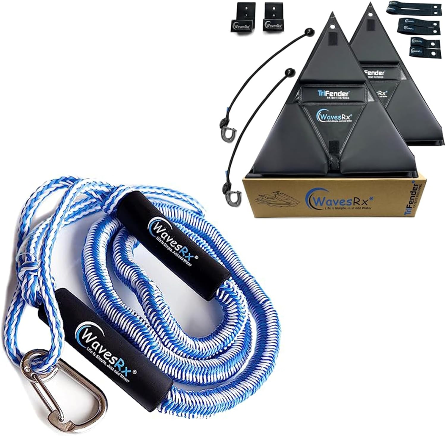 Amazon.com : WavesRx PWC Fender Bumper + Soft Loop Cleats +DockingPal ...