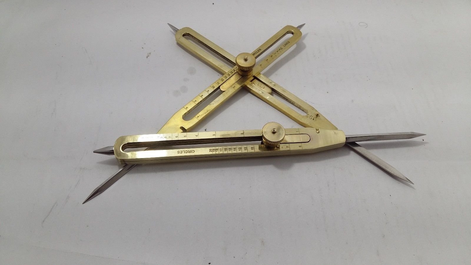 Antique Drafting Compass EBOOT Student Geometry Math Set, Drawing