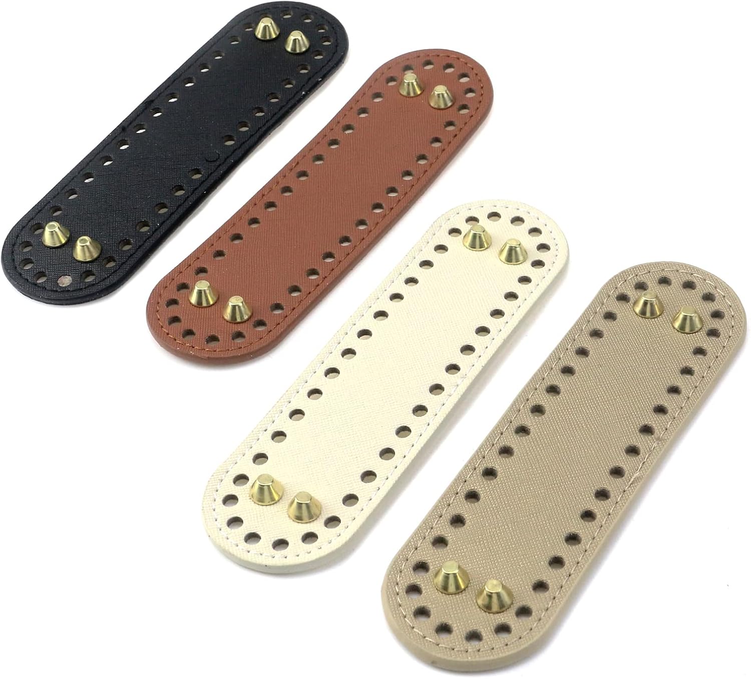 Amazon.com: Woogim 4PCS 2"x7.1" PU Leather Bag Bottom 4 Colors Oval Bag ...