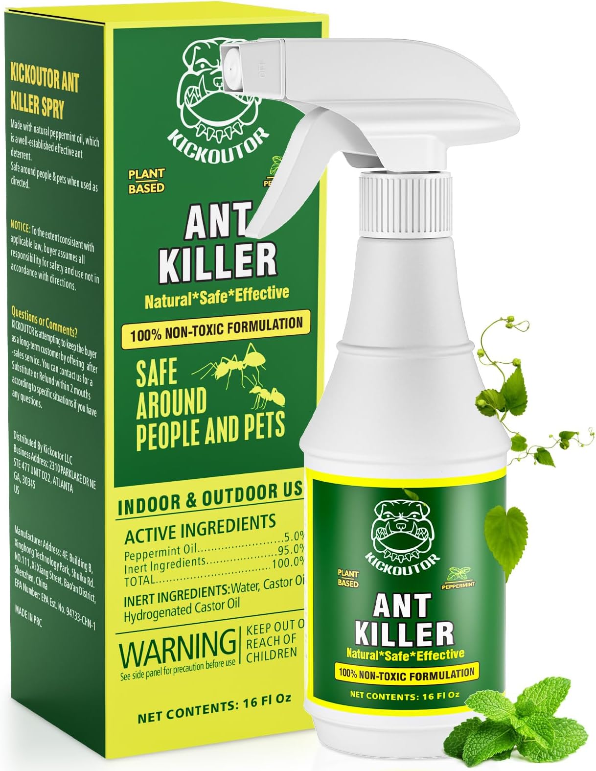 Amazon.com: Mighty Mint - 16oz Natural Peppermint Oil Ant Killer and ...