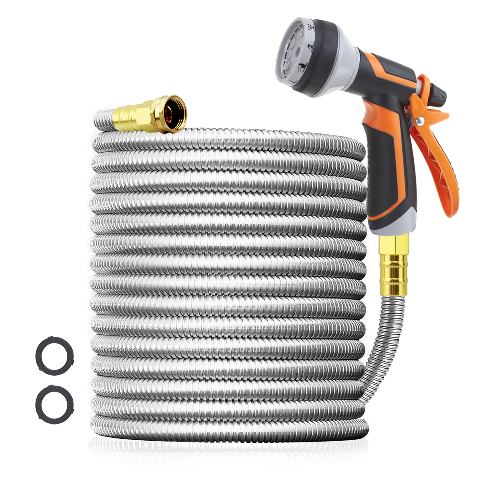 Amazon.com: 100ft Garden Hose Heavy Duty Long Water Hose with 10 ...