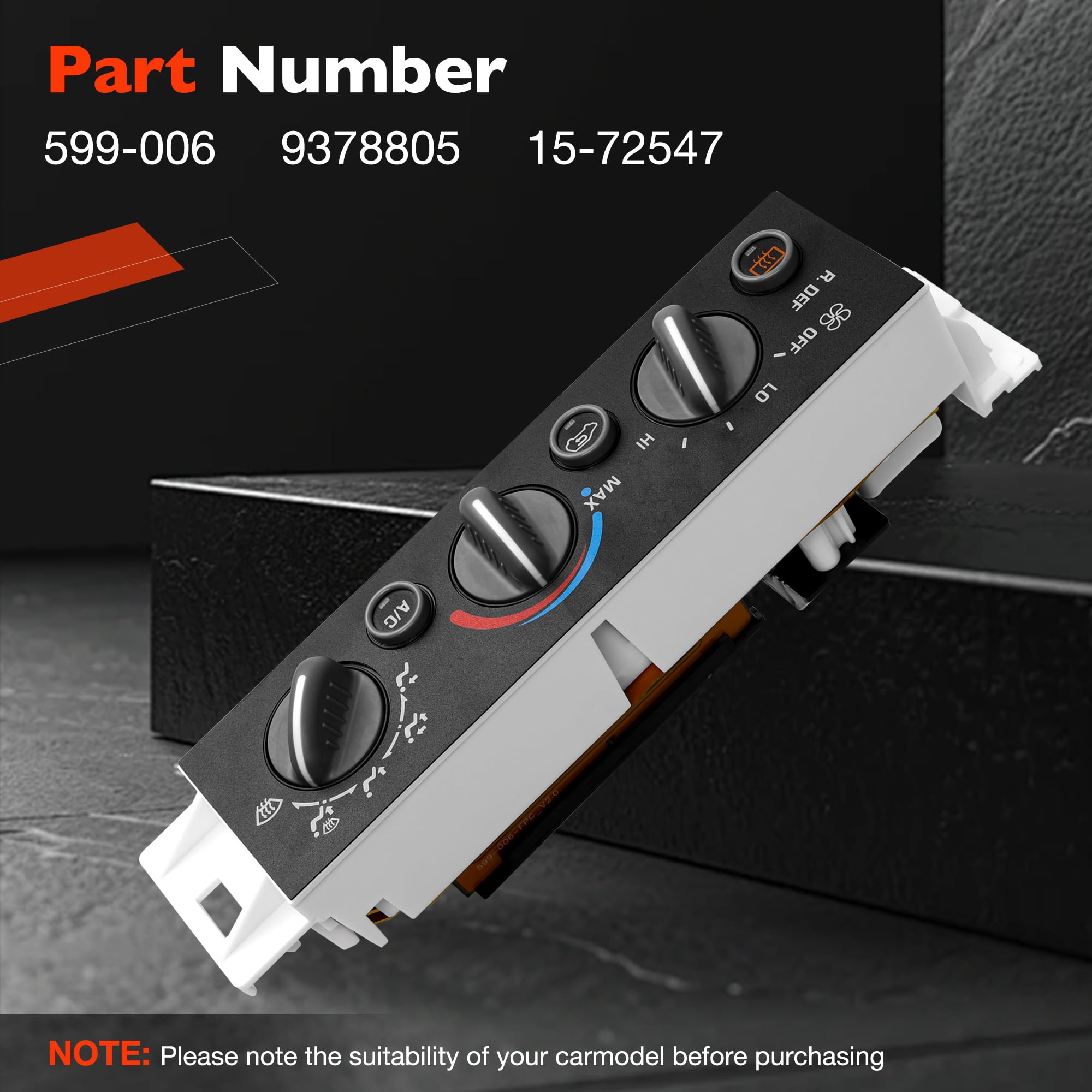 Snapklik.com : 599-006 Front Climate Control Module A/C Heater Air ...