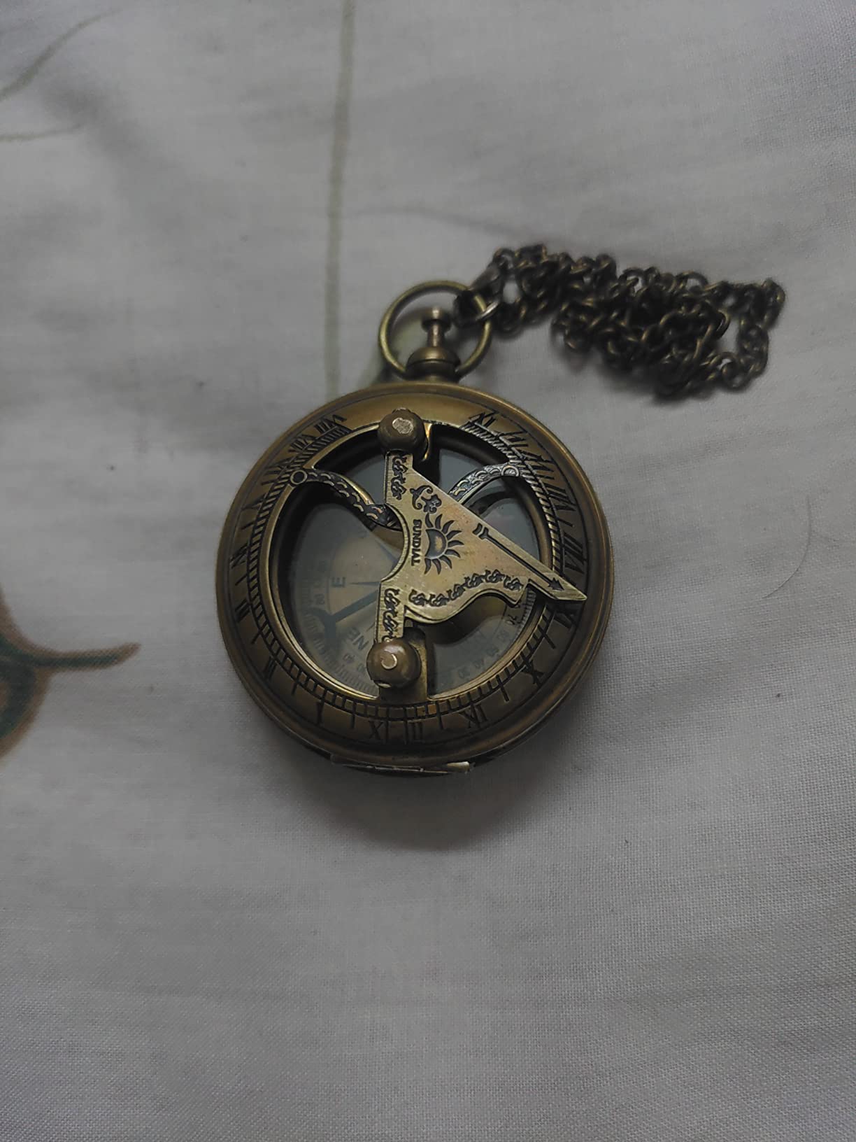 SIAN Golden Brass Compass with Chain for Trekking/Survival/Outdoor ...