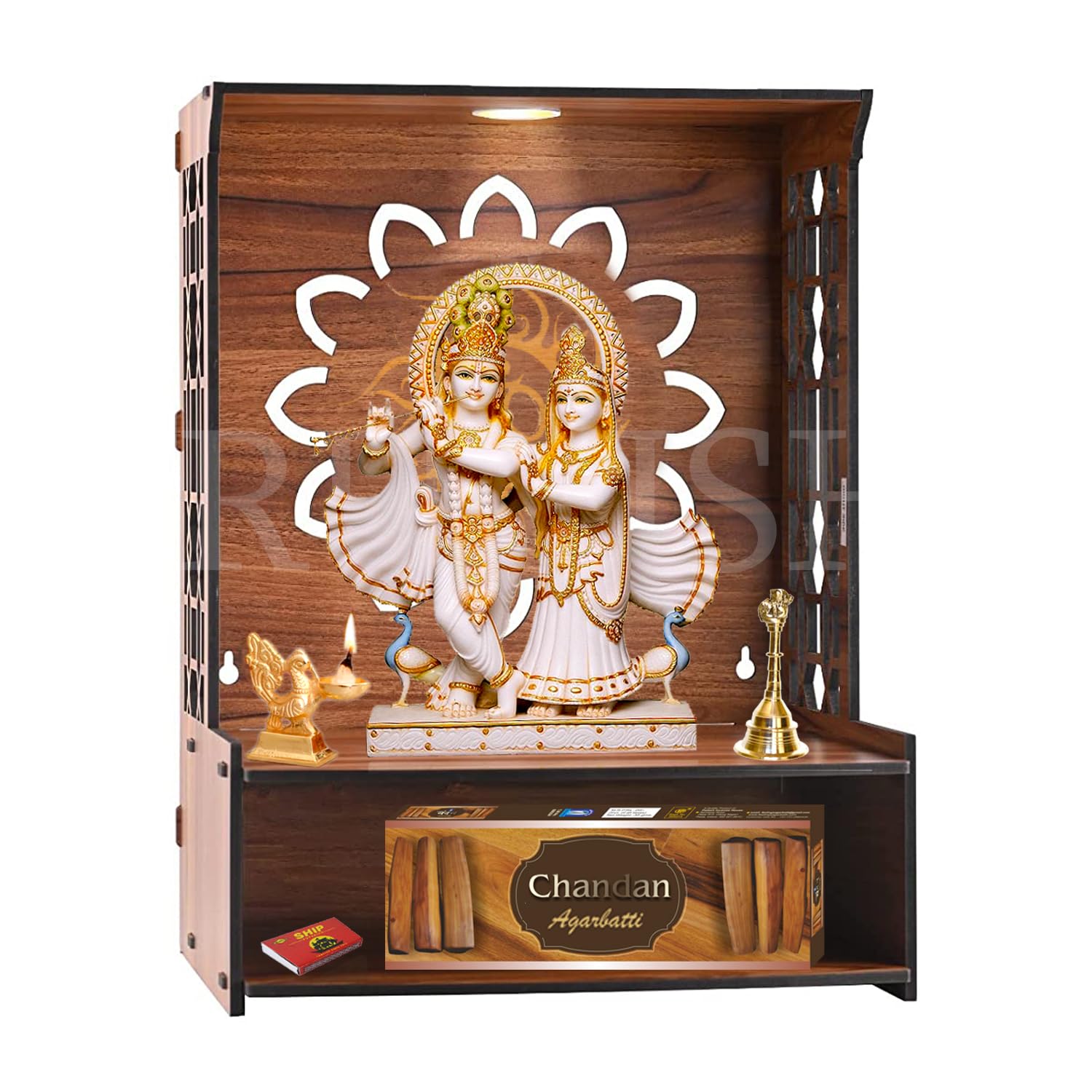 SRUNISH Mandir for Home Pooja Mandir Beautiful Wooden Pooja Stand Puja ...