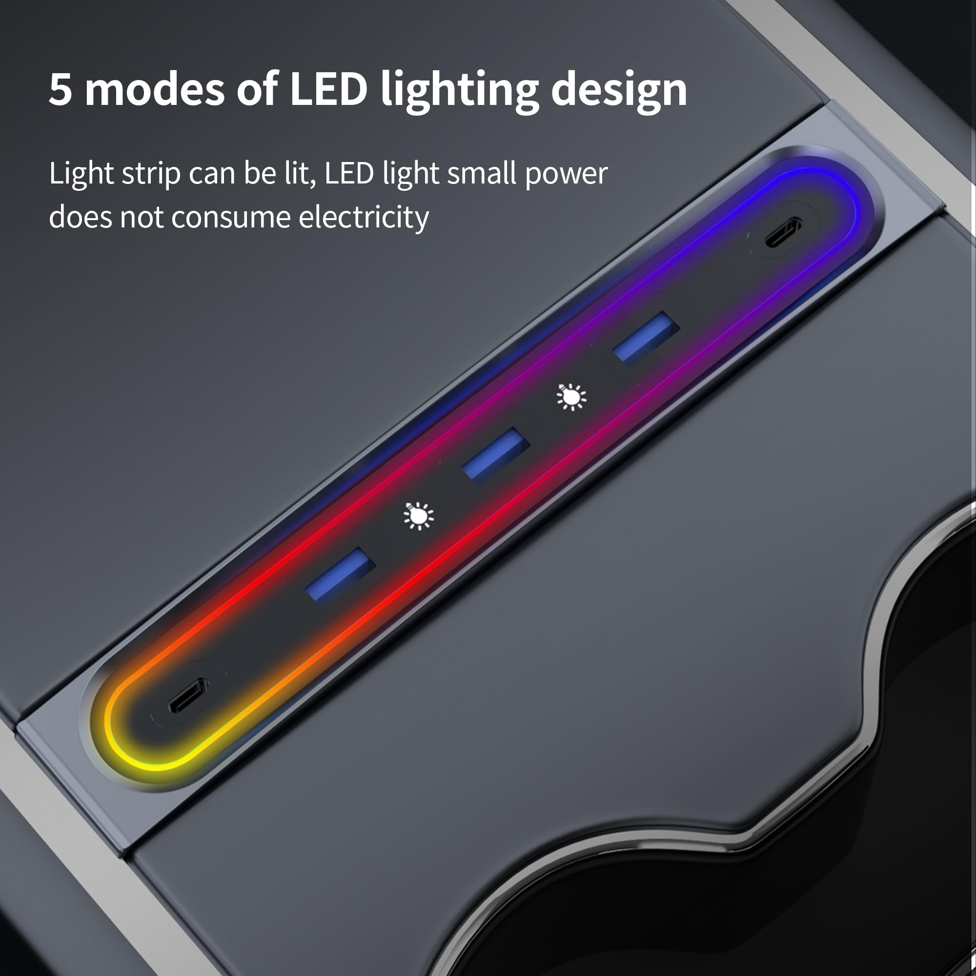 Snapklik.com : Faryuan 5 In 1 Variable LED Light USB Hub For 2021 2022 ...