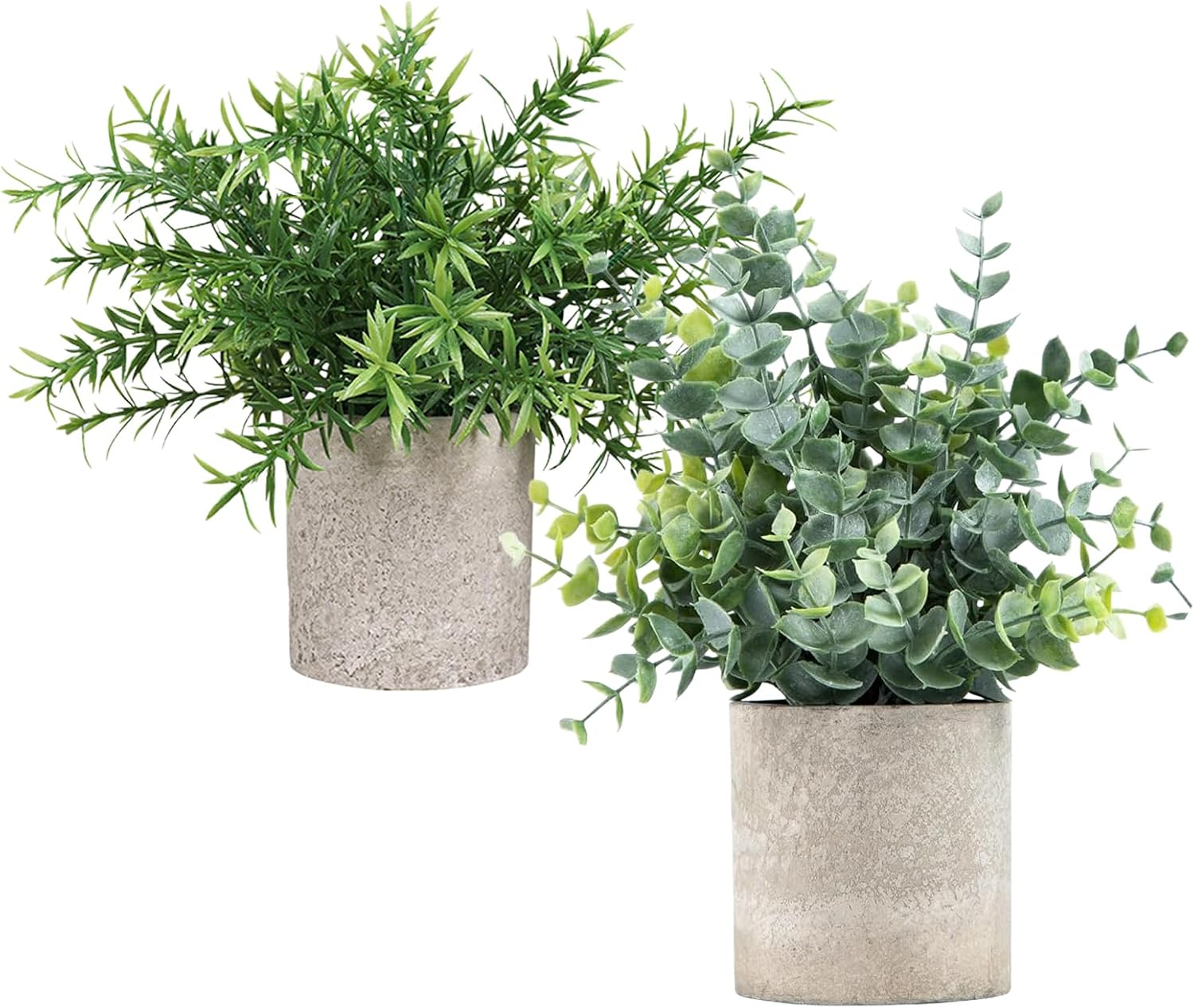 Amazon.com: UKTDYue Fake Plants Small Potted, 2 Set of Artificial ...