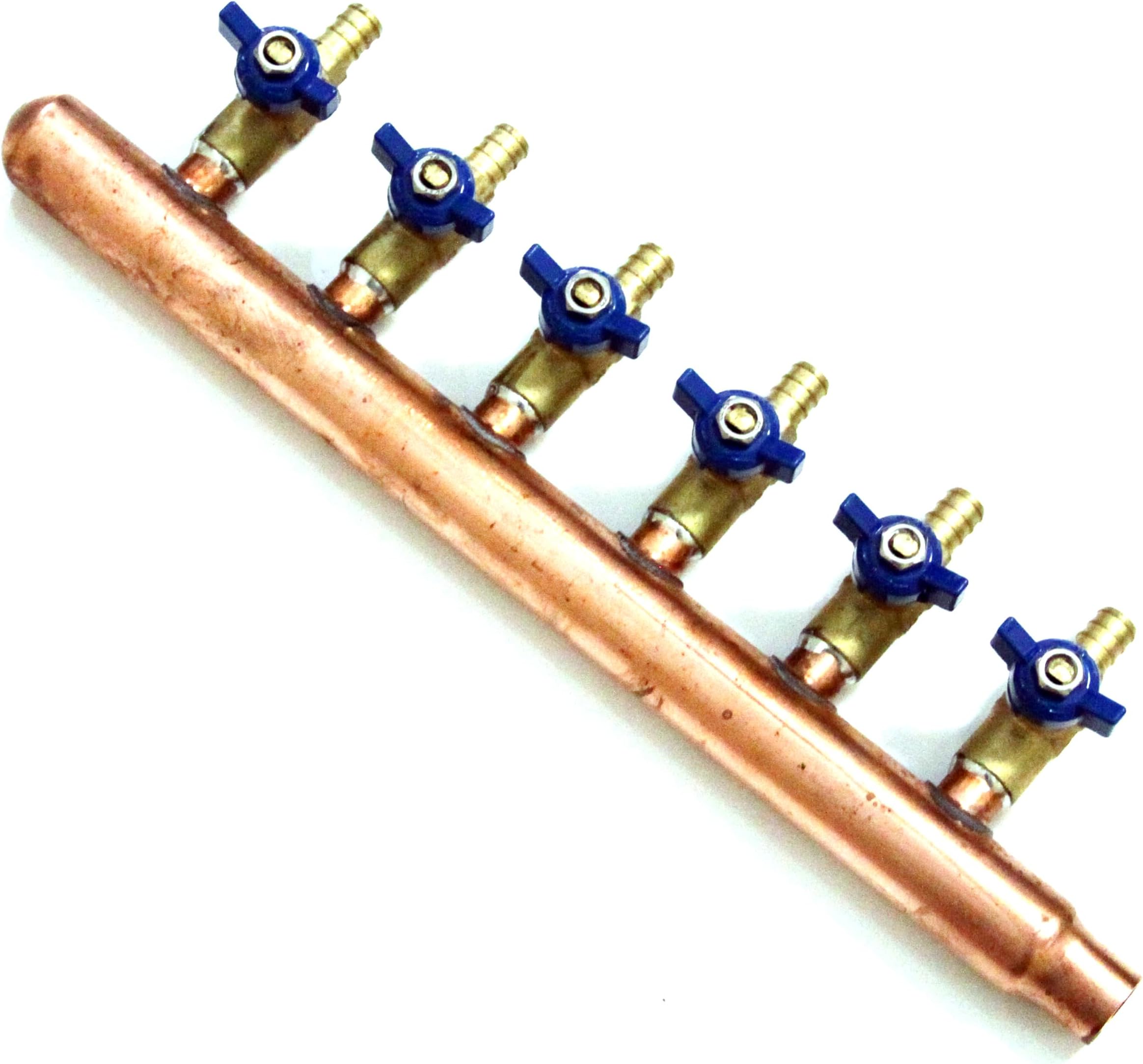 Amazon.com: PEX Plumbing Manifold 3/4" Male 1/2" Ball Valve, Close End ...