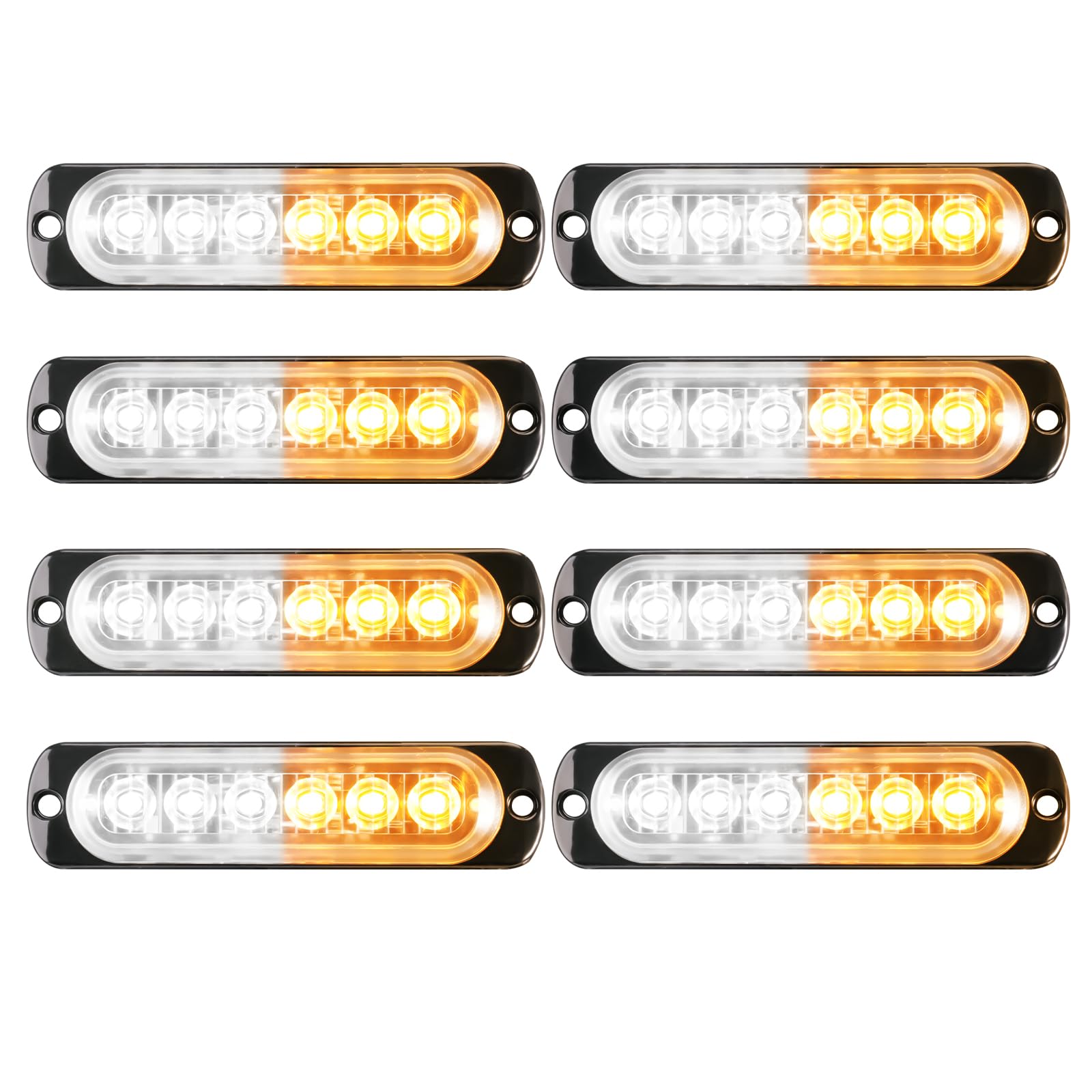 Snapklik.com : PKINGLAKE 8-Pcs 6LED Emergency Strobe Grille Lights ...