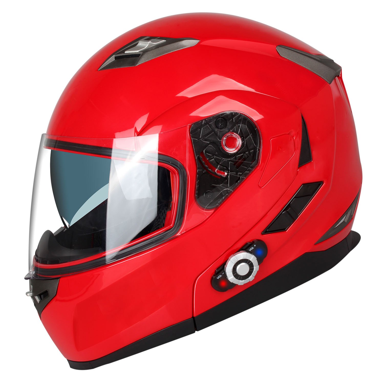 Buy FreedConn Bluetooth Motorcycle Helmets Dual Visor Flip up Modular ...