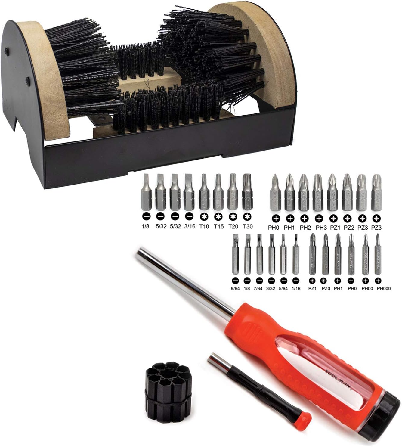 Amazon.com: Toolman Heavy duty boot scrubber shoe cleaner scraper ...