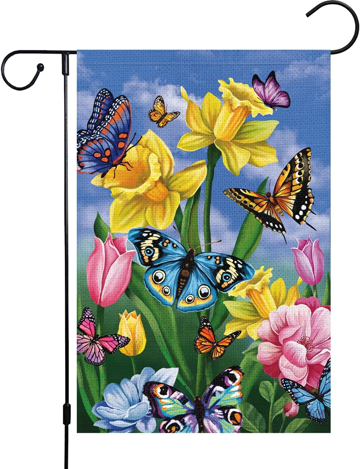 Amazon.com : Gormcore Colorful Drawing with Butterflies and Flowers ...