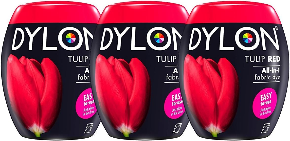 New Dylon 350g Tulip Red Machine Dye Pod 2 Pack : Amazon.co.uk: Grocery
