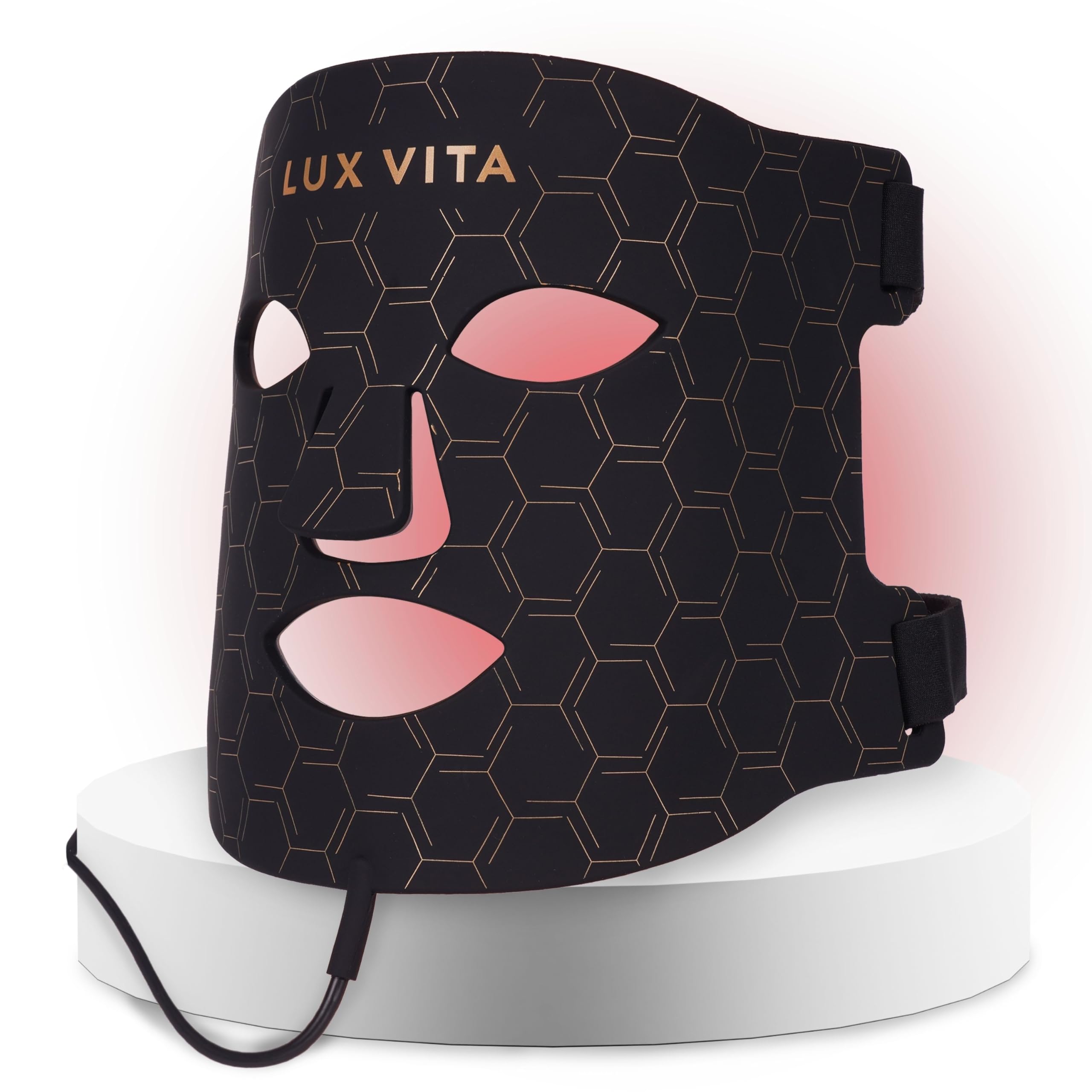 Lux Vita LED Face Light Therapy Mask, Acne Scar Treatment, Infrared ...