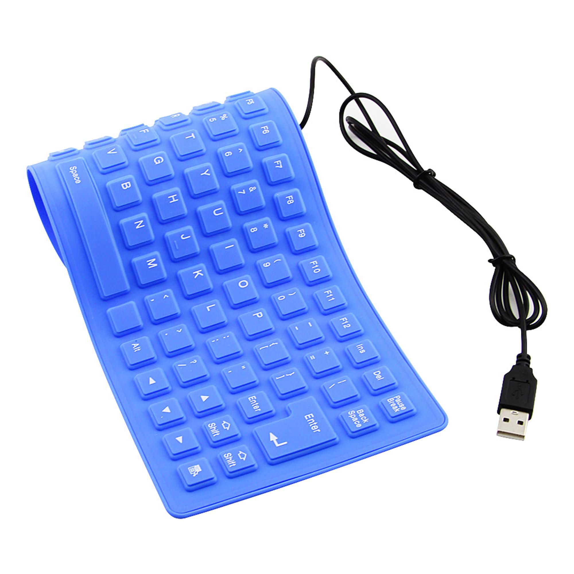Amazon.com: Foldable Silicone Keyboard Wired Portable Ultra Slim ...
