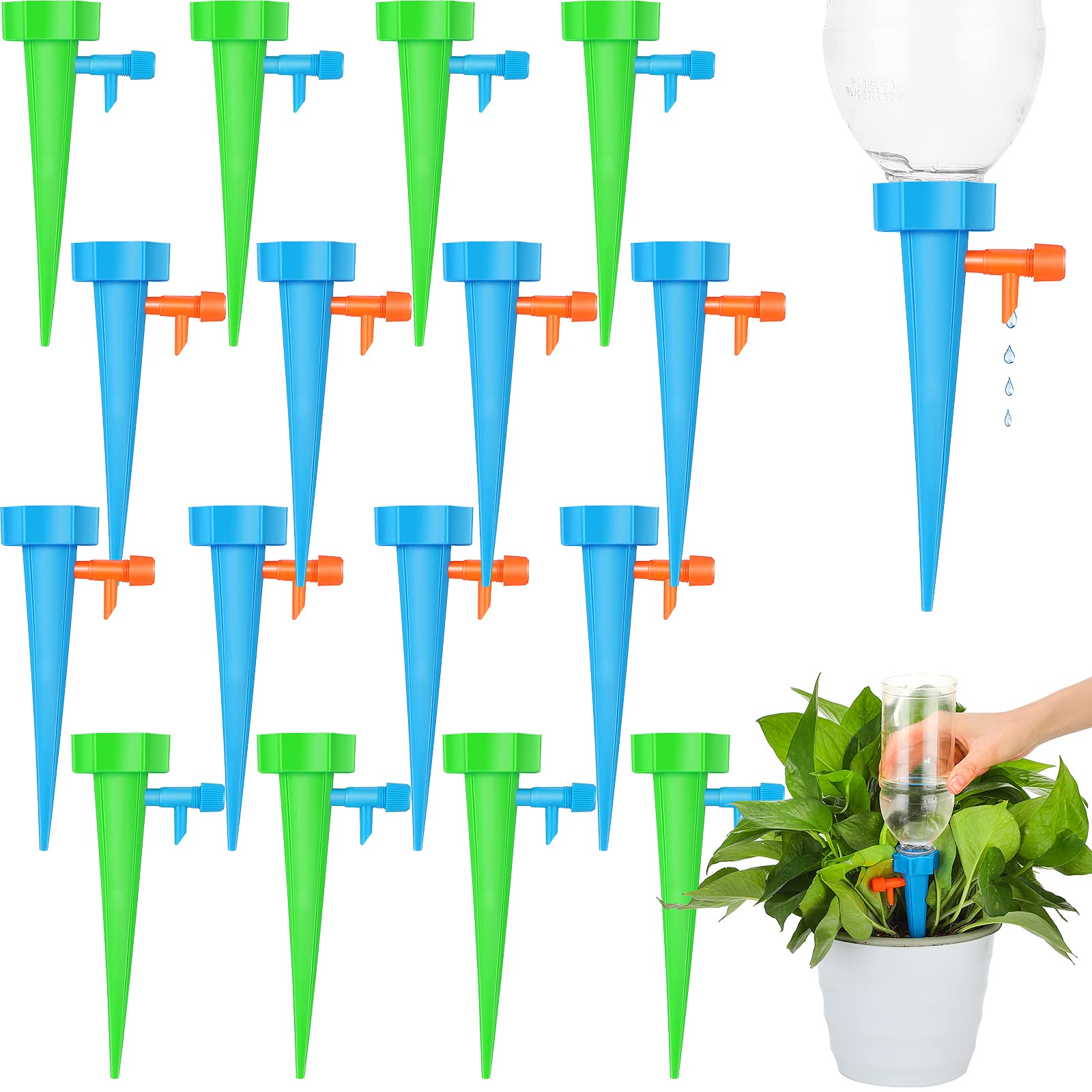 Amazon.com : 100 Pcs Self Watering Spikes Adjustable Plant Watering ...