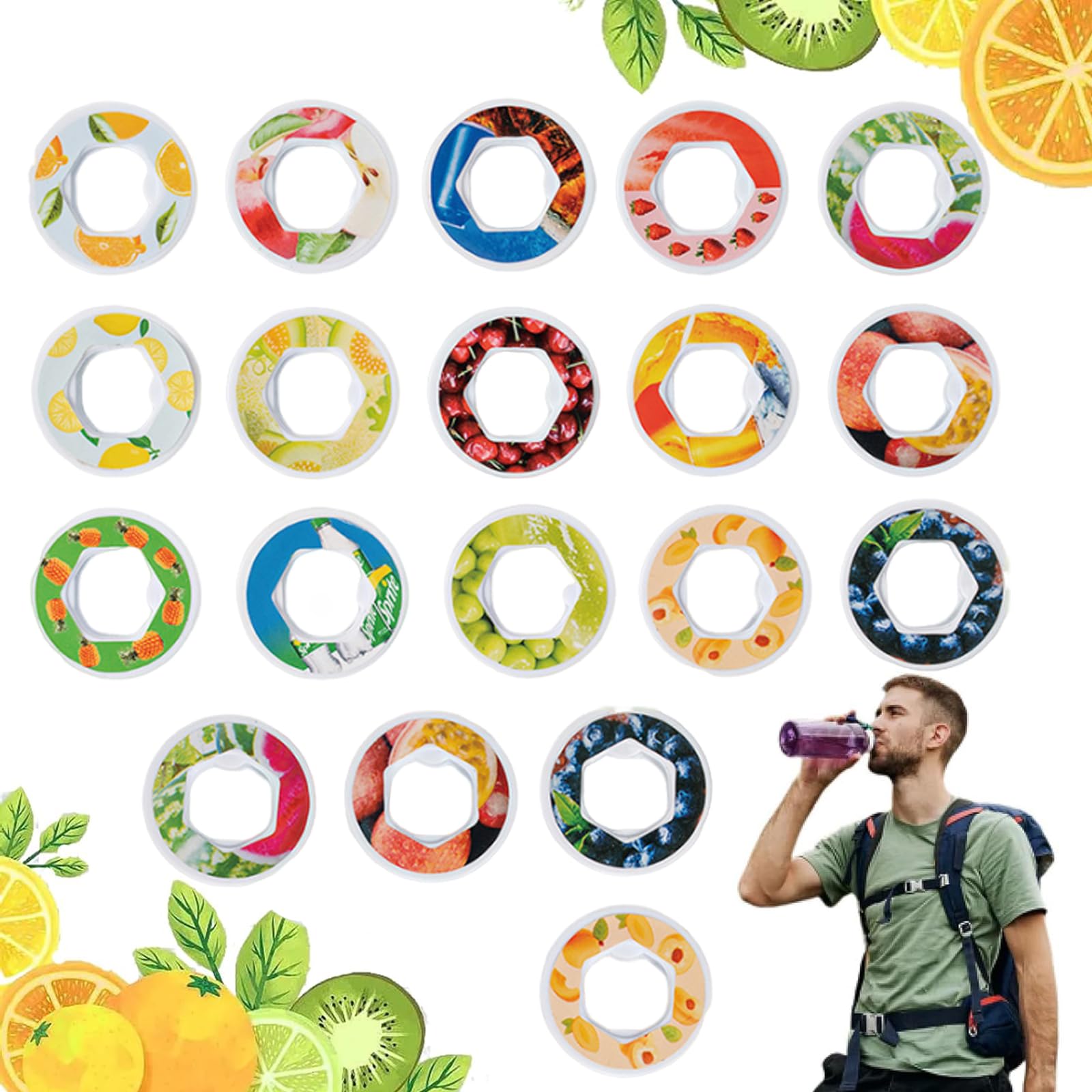 Vexquivera 7Pcs Flavour Pods Water Bottle Random Flavour Pods Water ...