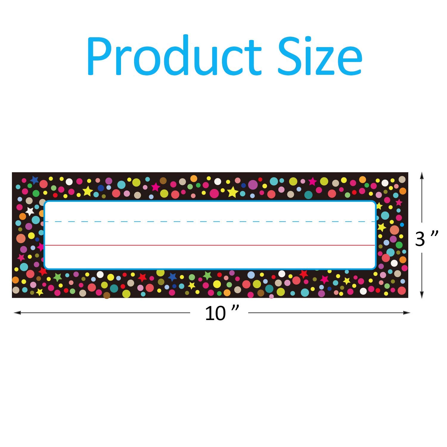 50 Pack School Name Plates 50-Pack Confetti Desk Name Plates - 3x10 ...
