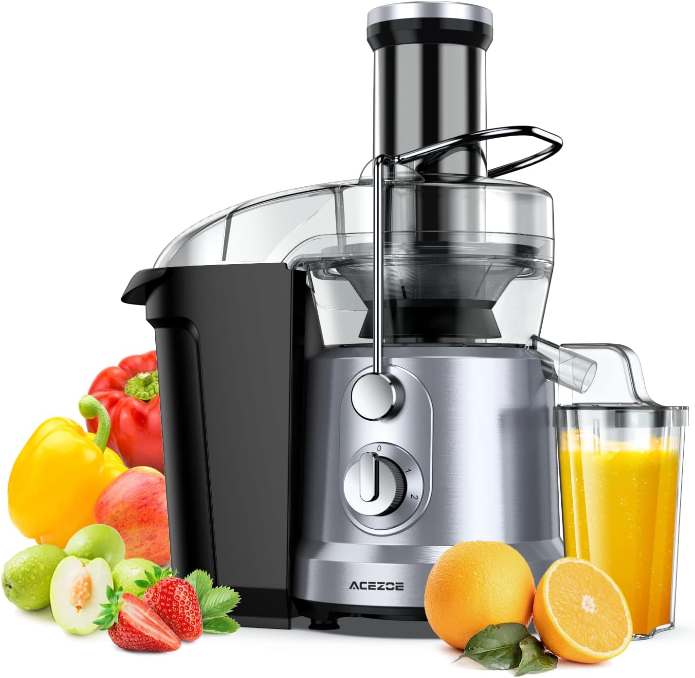 Amazon.com: Acezoe Juicer Machines 1300W Juicer Vegetable and Fruit ...