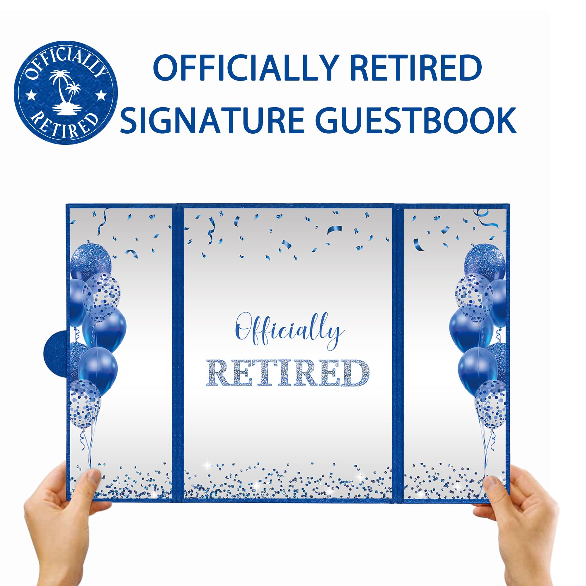 Snapklik.com : Blue Silver Retirement Party Decorations, Officially ...