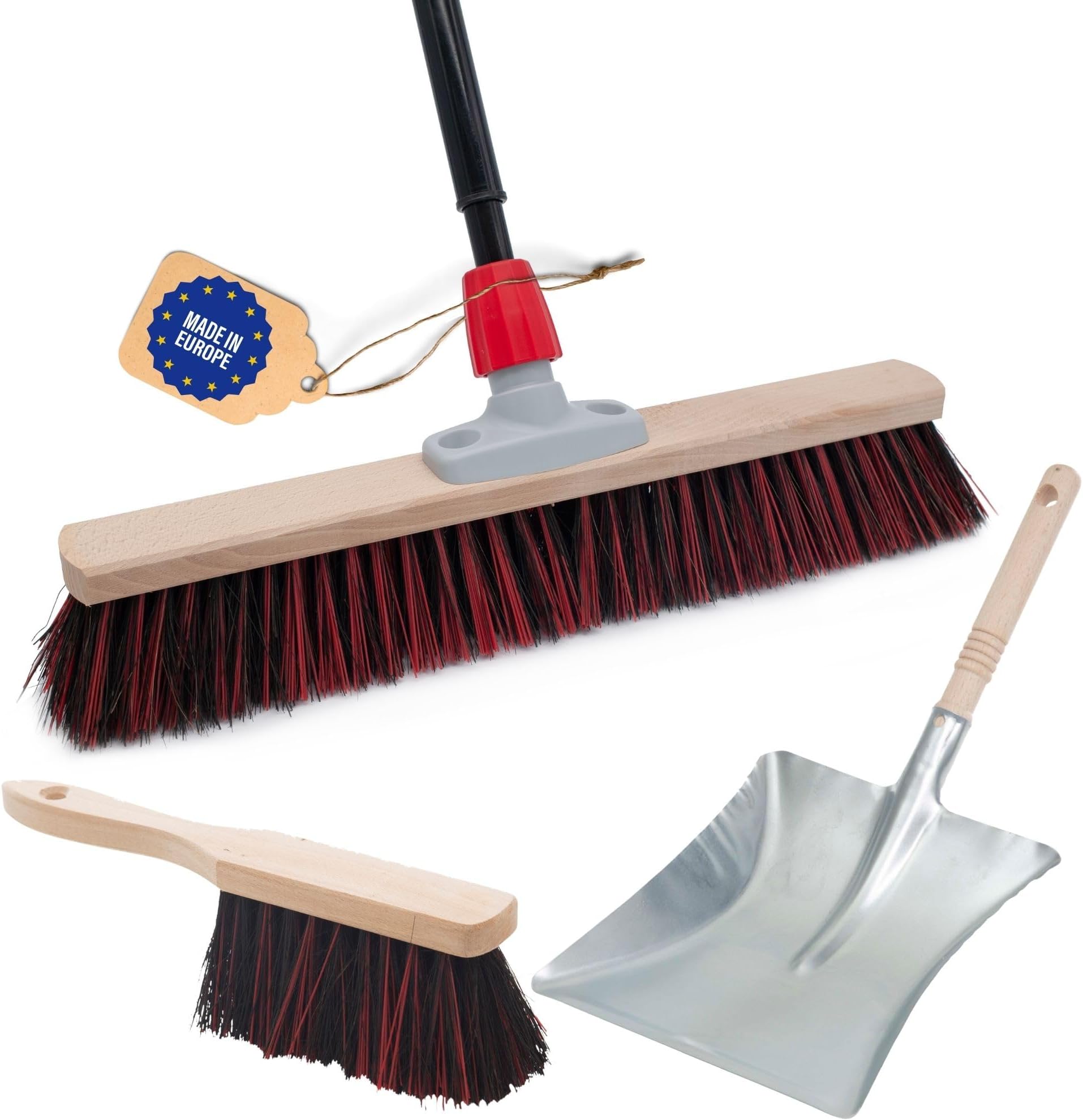 Novaliv Straßenbesen Set 50 cm I Besen Handbesen und Schaufel ...