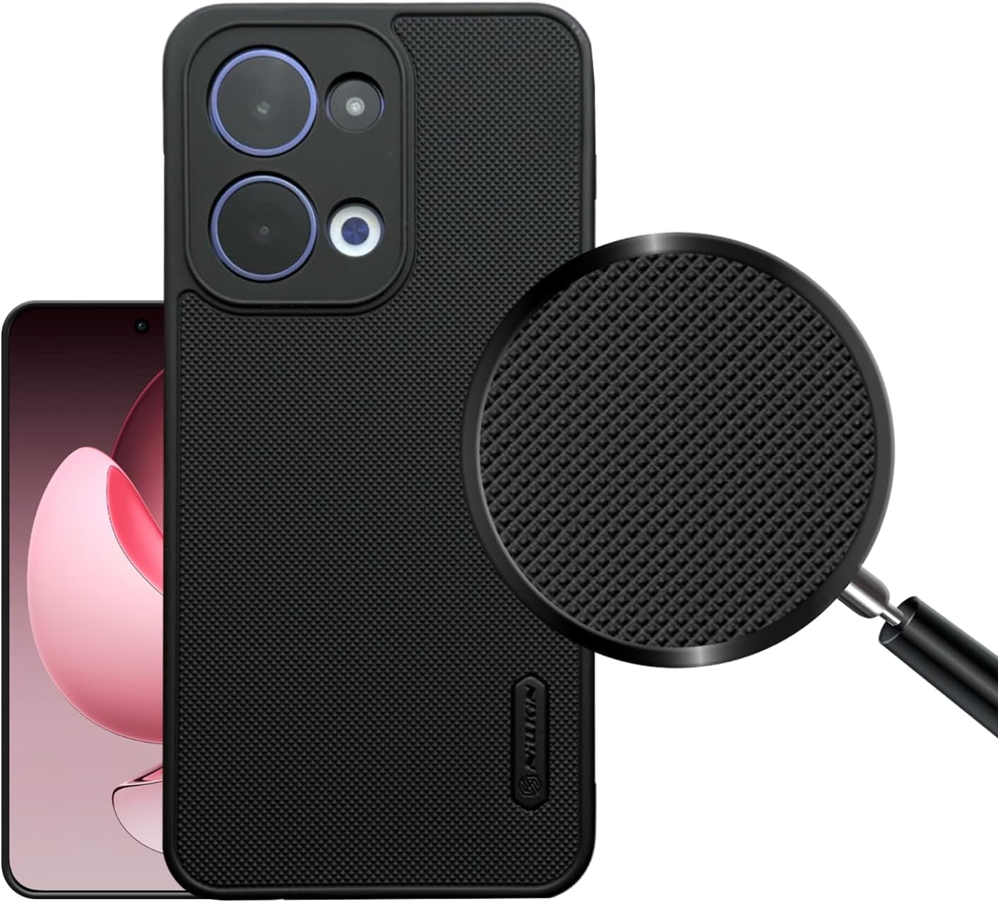 COBERTA Back Cover for Oppo Reno 13 5G Back Cover Case - Black Silicon ...