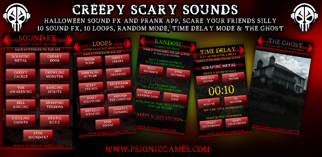 Aplicación Creepy Scary Sounds en Amazon Appstore