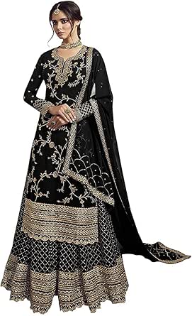 Miss Ethnik Women's Faux Georgette Semi-Stitched Top With Stitched ...