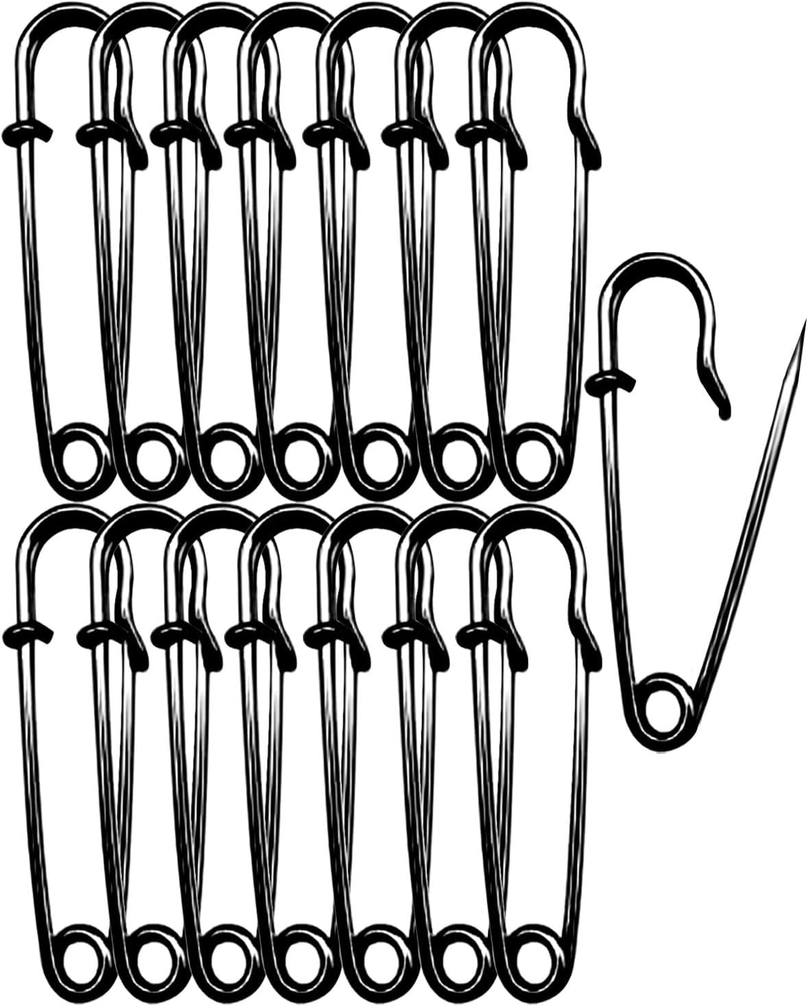 Amazon.com: Large Safety Pins,15Pcs 63mm/2.5" Large Safety Pins Heavy ...