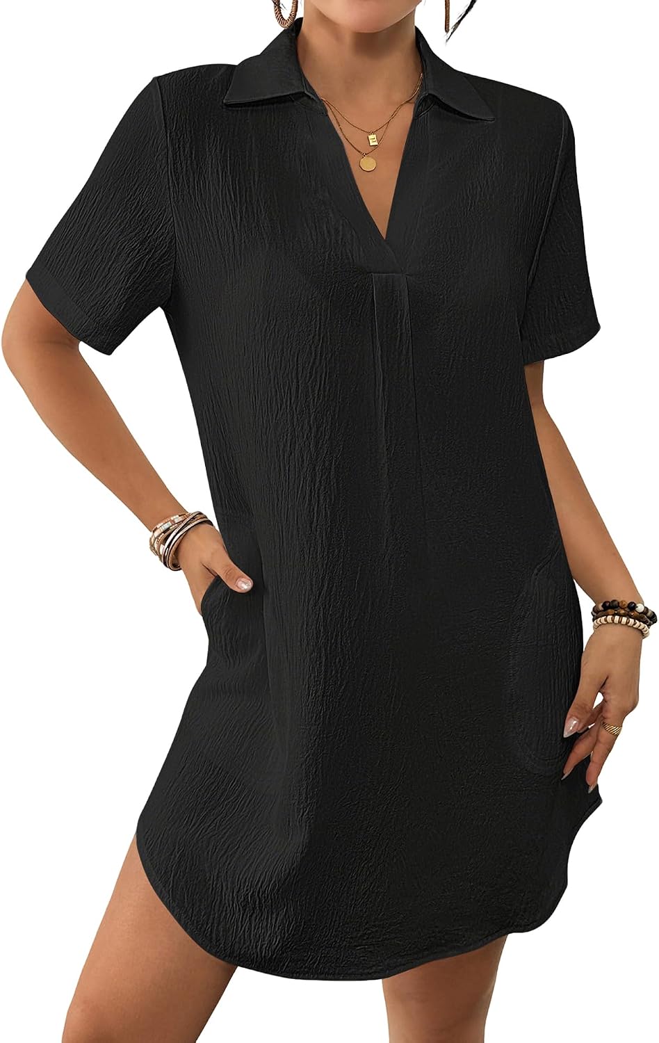 Amazon.com: Bsubseach Swimsuit Coverup for Women 2026 Pull Over Shirt ...