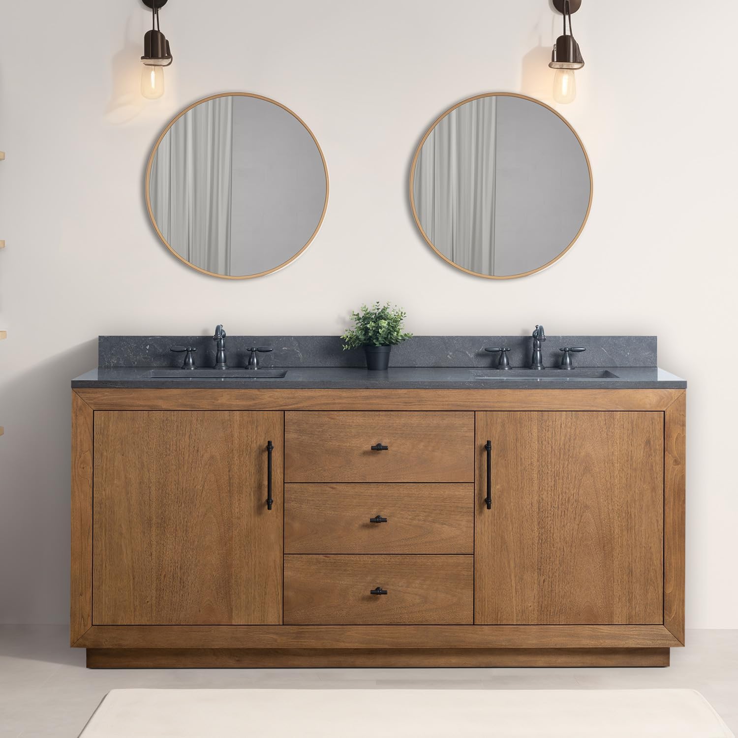 Amazon.com: Vanity Art 72 inch Double Sink Bathroom Vanity, Vanity ...