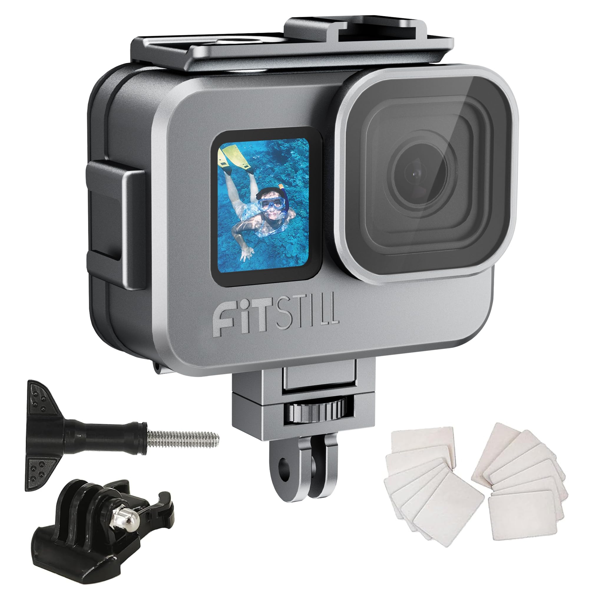Amazon.com : FitStill 263FT/80M Aluminum Alloy Waterproof Case for Go ...