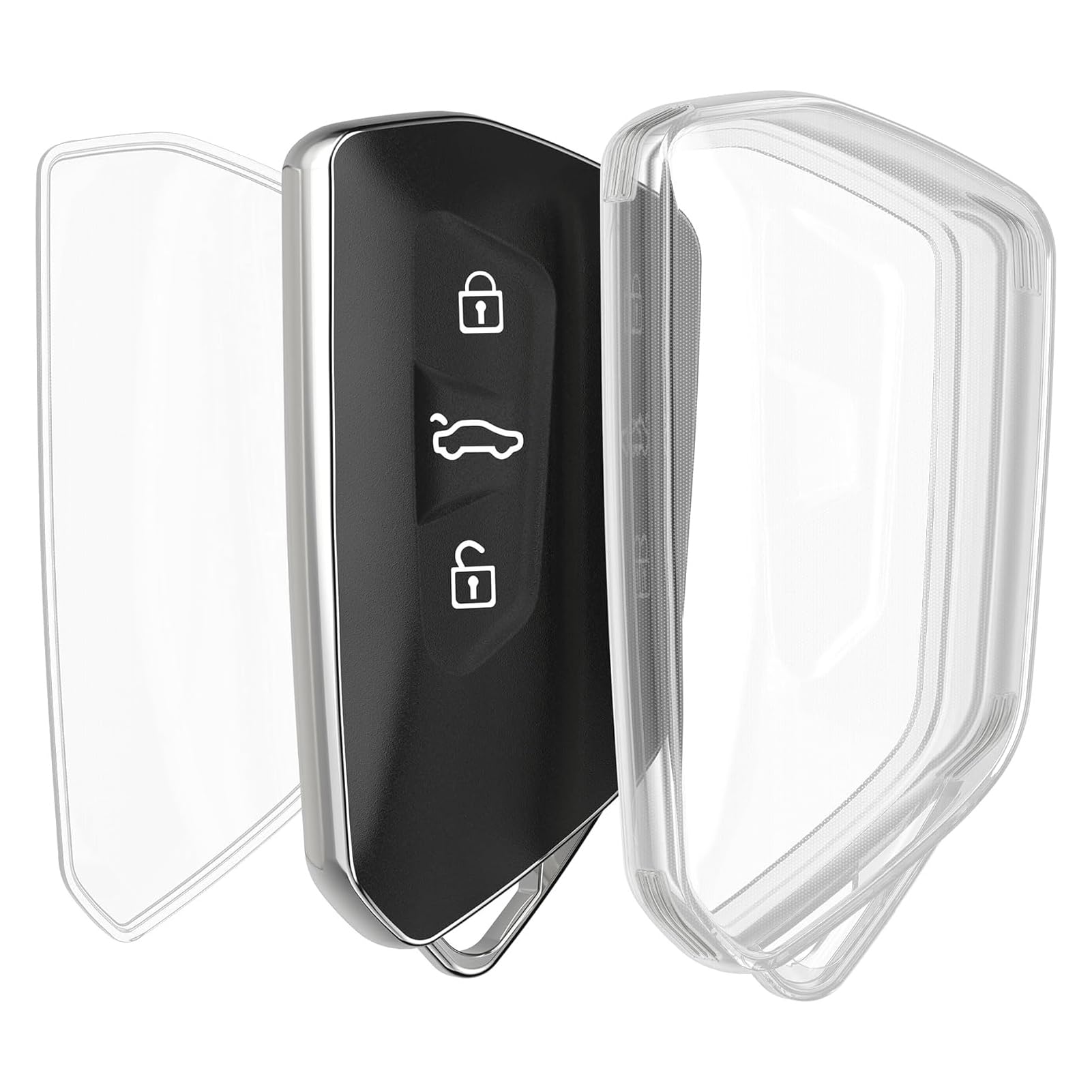 Biglumin Key Case – VW Golf Car Key Case, Transparent VW Key Fob, VW ...